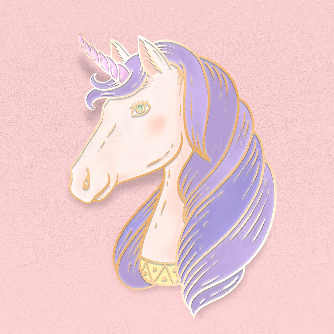 Colorful unicorn sticker design element | Premium PSD - rawpixel