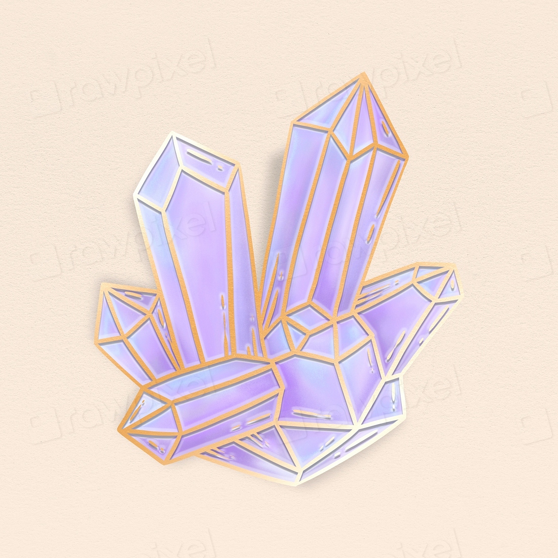 Drawing purple gem design element | Premium PSD - rawpixel