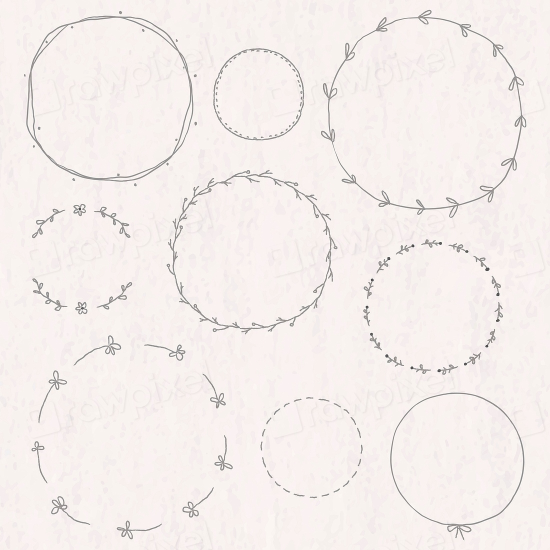 Leafy doodle journal sticker design | Premium Vector - rawpixel