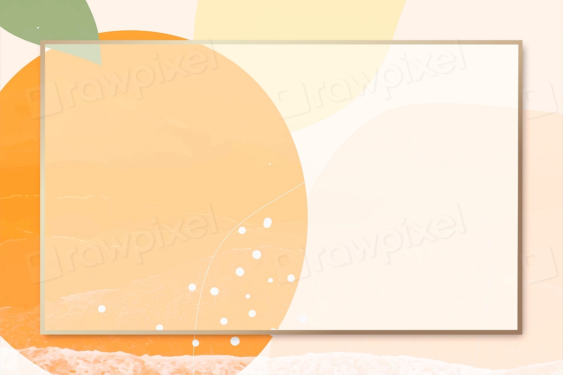 Gold frame psd an orange | Premium PSD - rawpixel