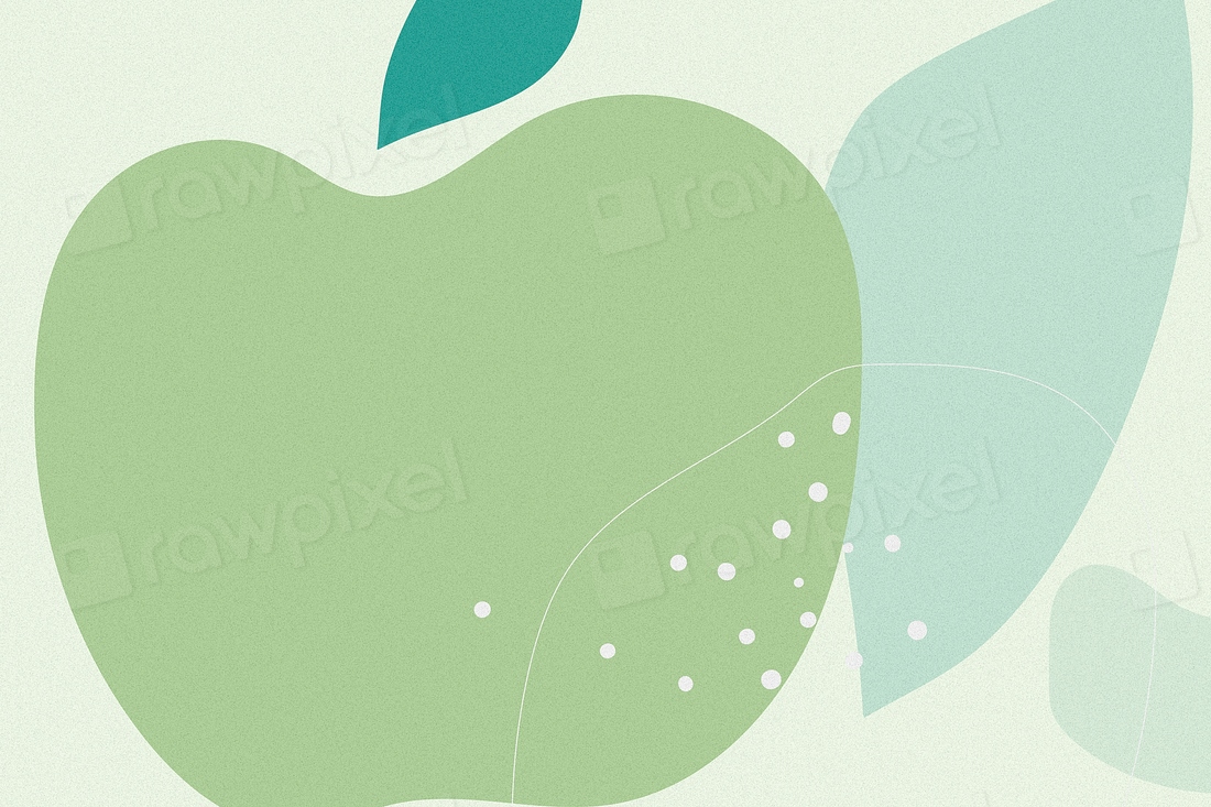 Hand drawn green apple Memphis | Premium Vector - rawpixel