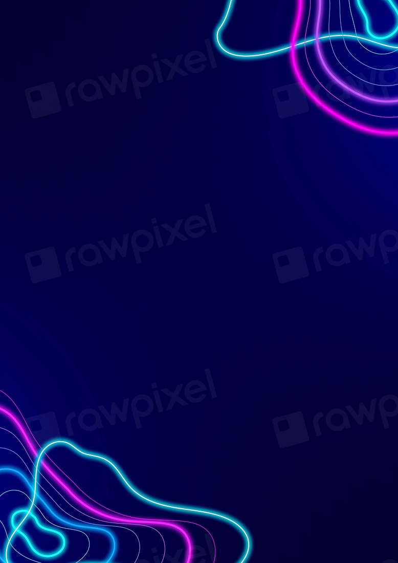 Neon abstract border dark blue | Premium Vector - rawpixel