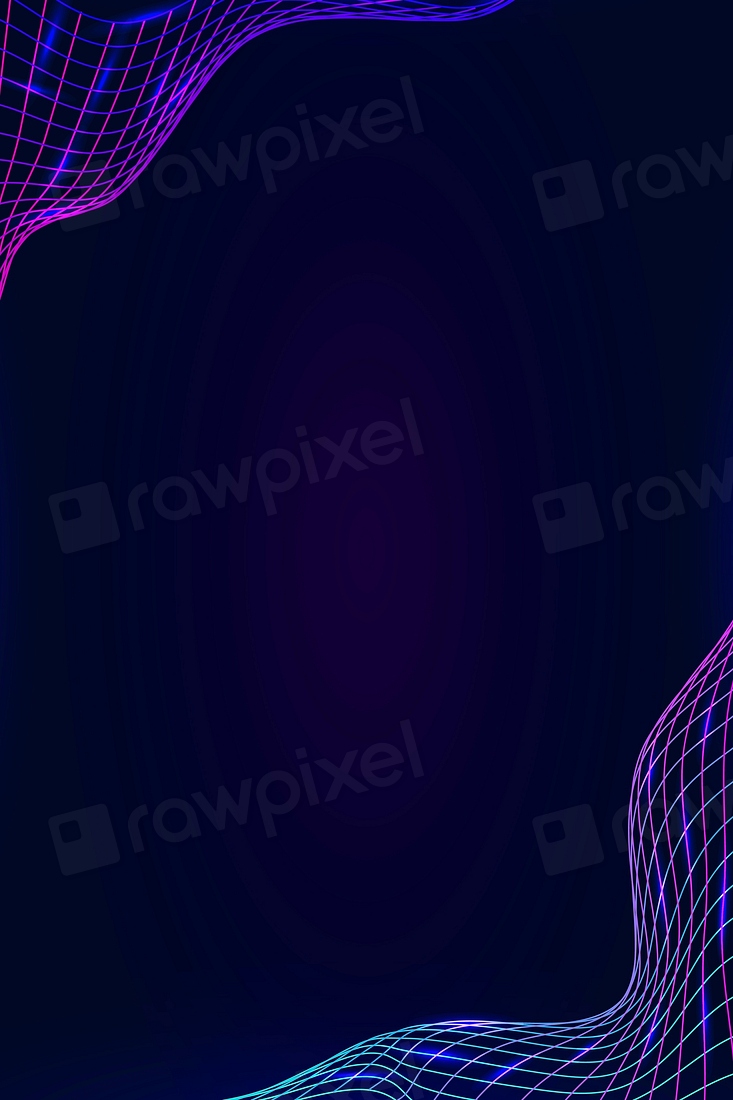 Neon synthwave border dark purple | Premium Vector - rawpixel