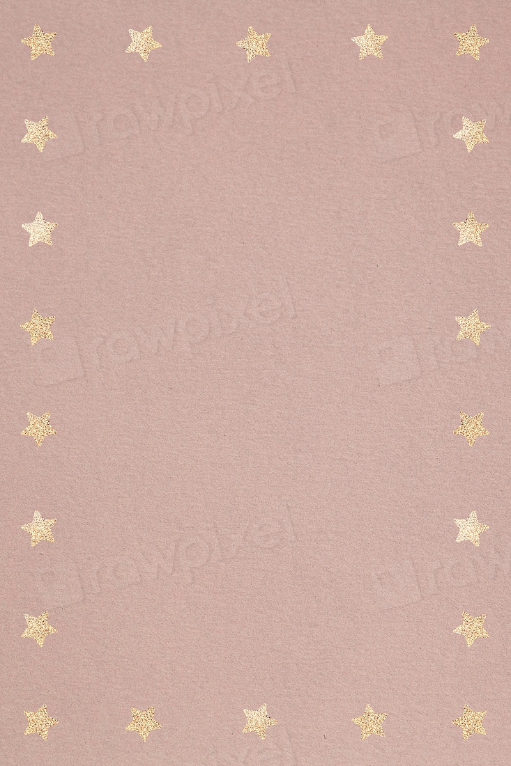 Gold star patterned frame brown | Free Photo - rawpixel