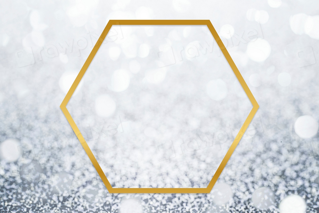 Golden framed hexagon glitter texture | Premium Photo - rawpixel