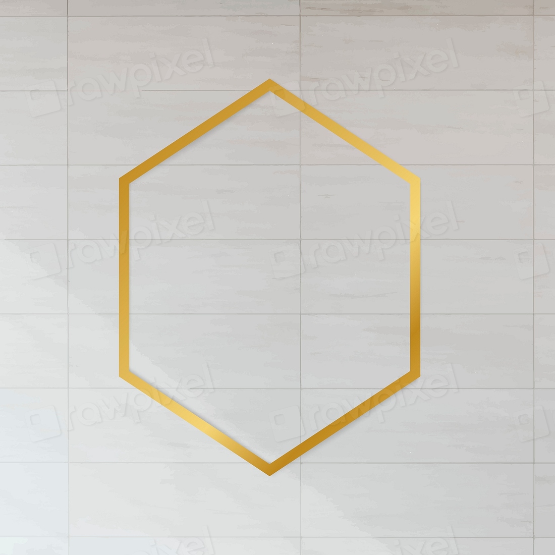 Golden framed hexagon tiled textured | Premium Vector - rawpixel