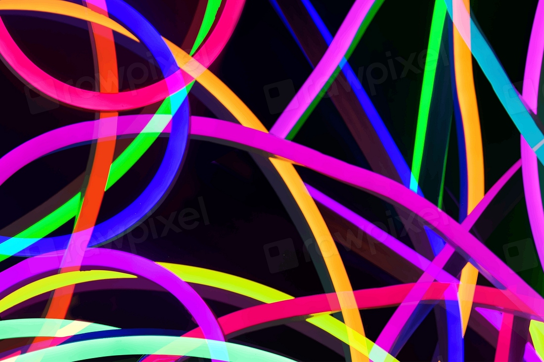 Colorful light lines black background | Premium Vector - rawpixel