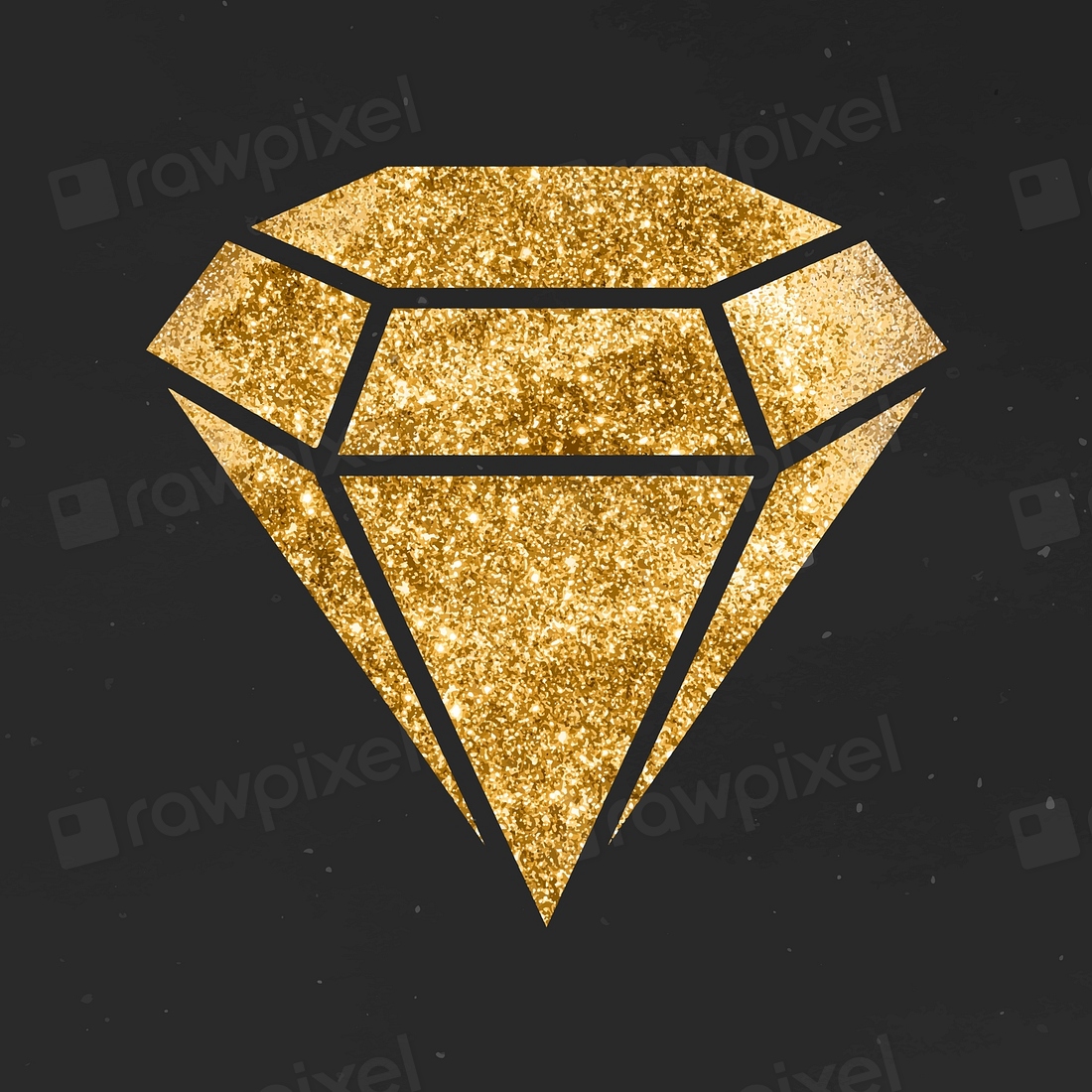 Sparkly gold diamond vector icon | Premium Vector - rawpixel