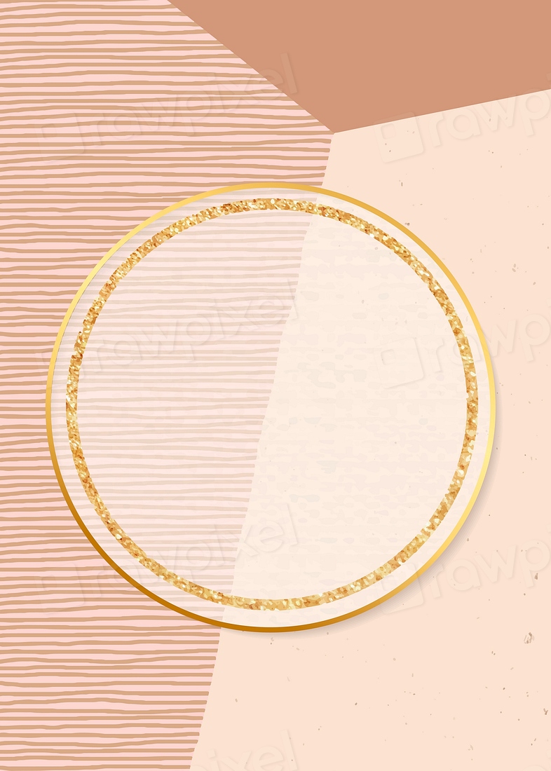Gold round frame background vector | Premium Vector - rawpixel