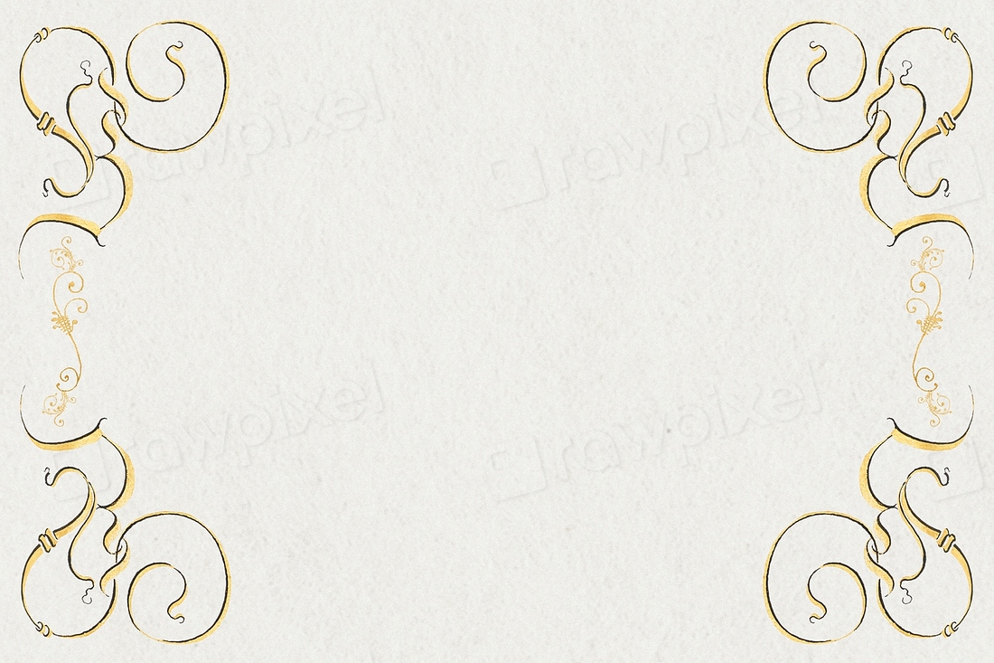 Gold filigree border psd gold | Premium PSD - rawpixel
