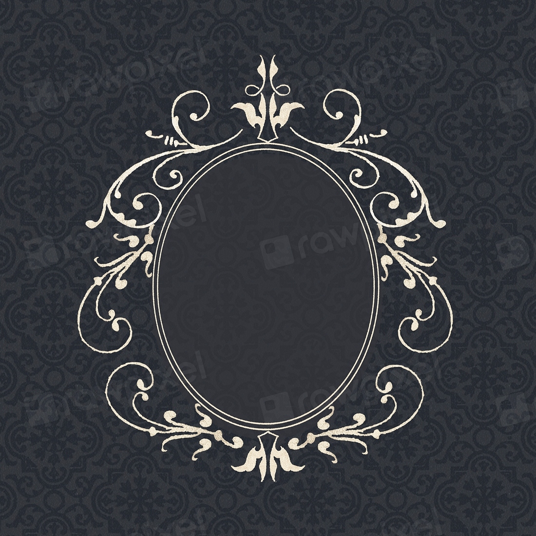 Round filigree frame border psd | Premium PSD - rawpixel