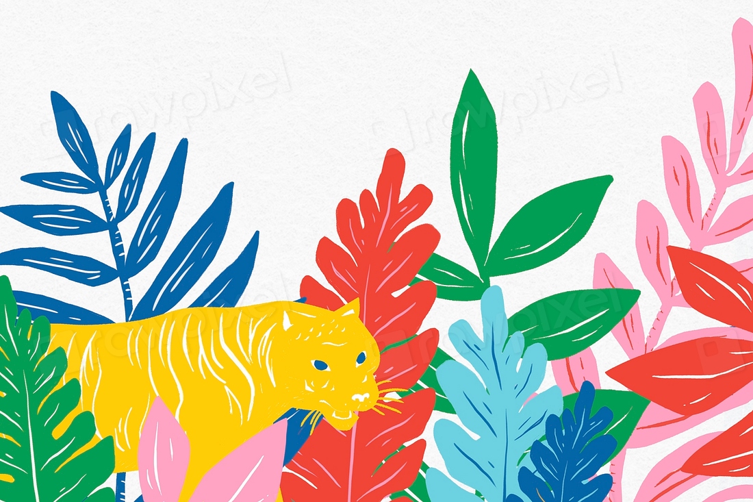 Side border psd retro animal | Premium PSD - rawpixel