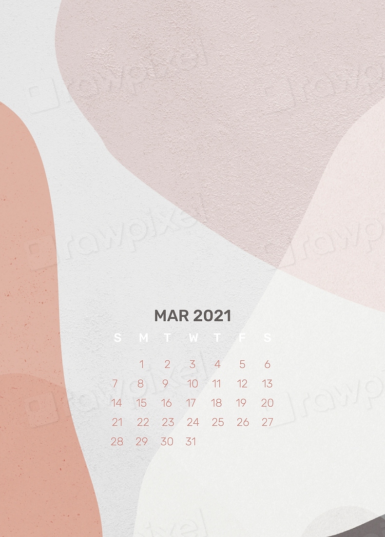 2021 calendar March printable template | Premium Vector - rawpixel