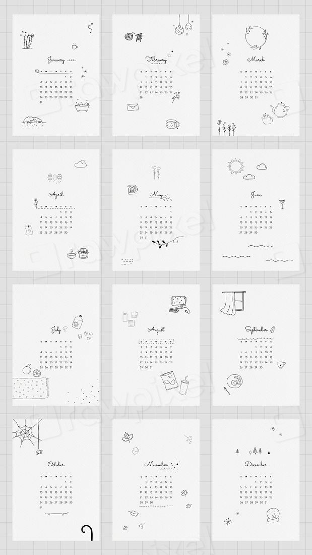Calendar 2021 printable template vector | Premium Vector - rawpixel