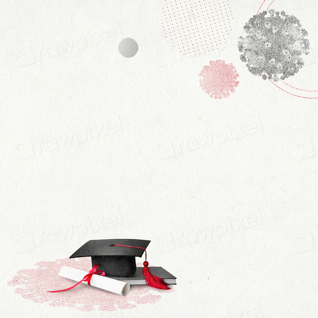 Graduation covid-19 background psd blank | Premium PSD - rawpixel