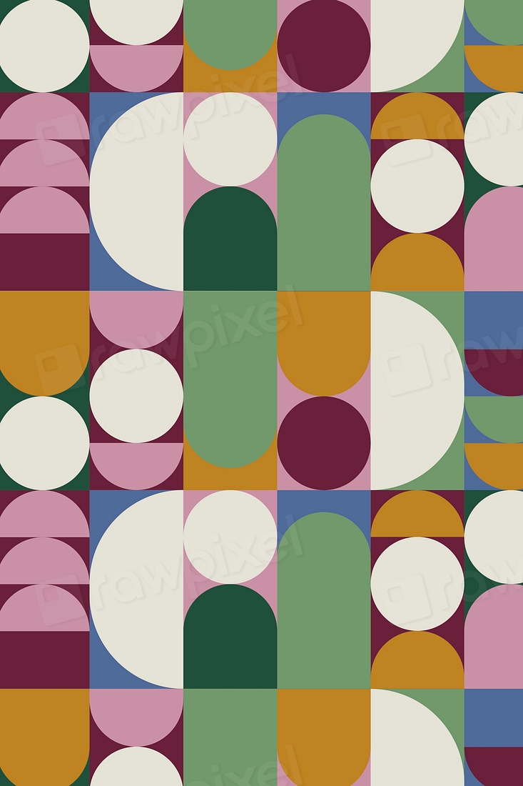 Colorful retro geometric pattern vector | Premium Vector - rawpixel
