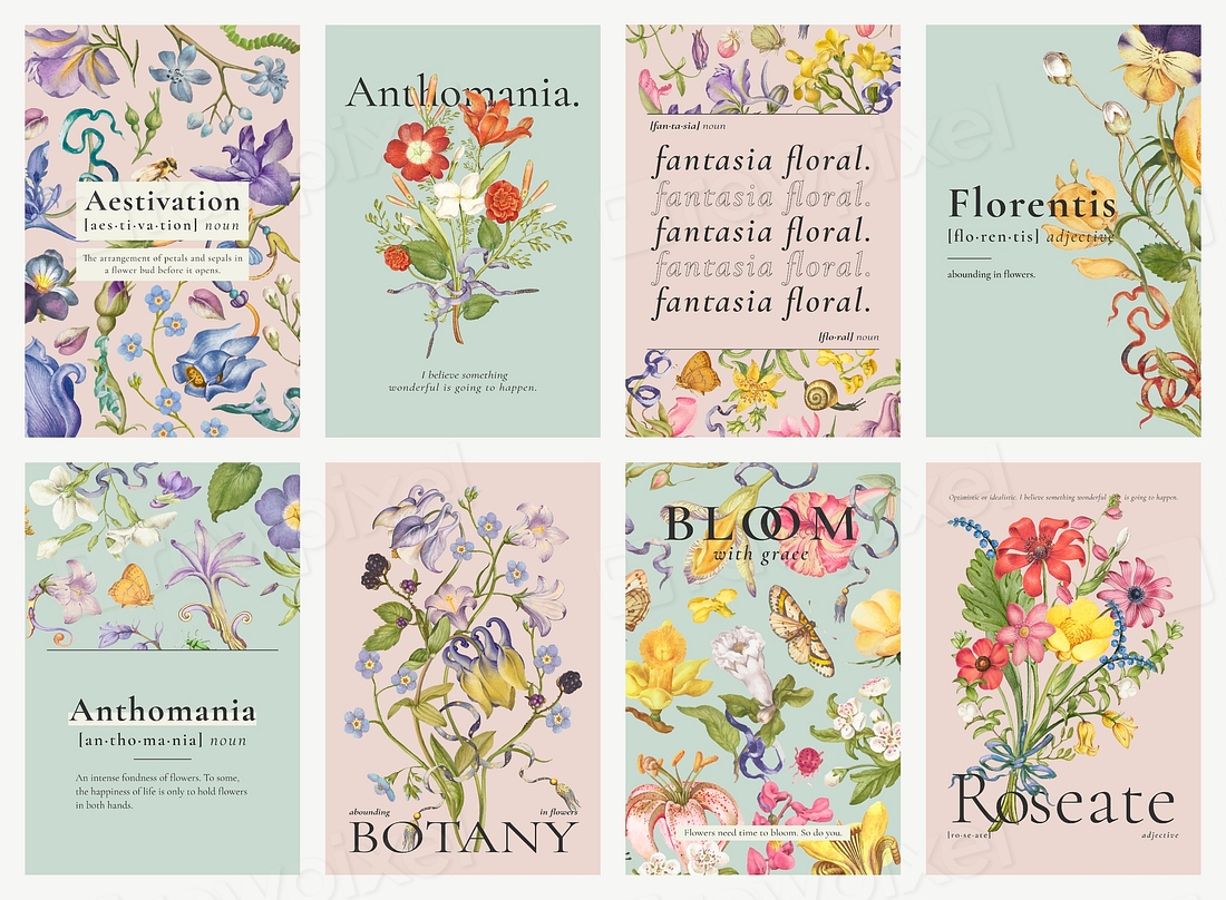 Editable beautiful floral template vector | Premium Vector - rawpixel