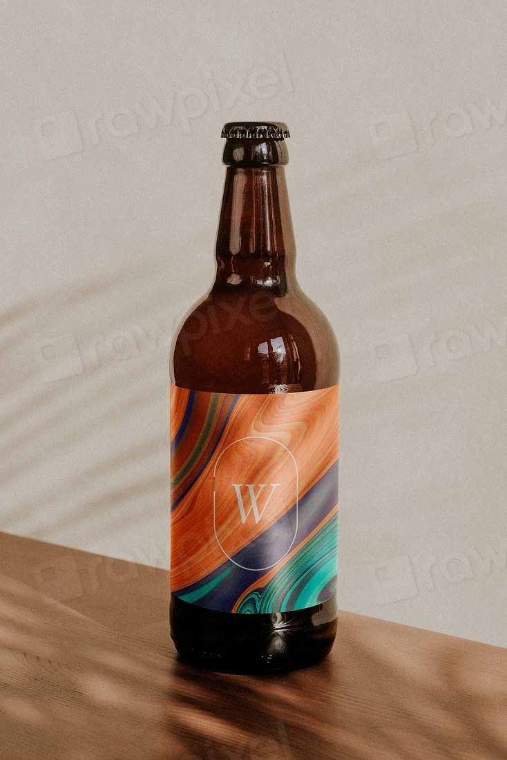 Bottle label mockup psd fluid | Premium PSD Mockup - rawpixel