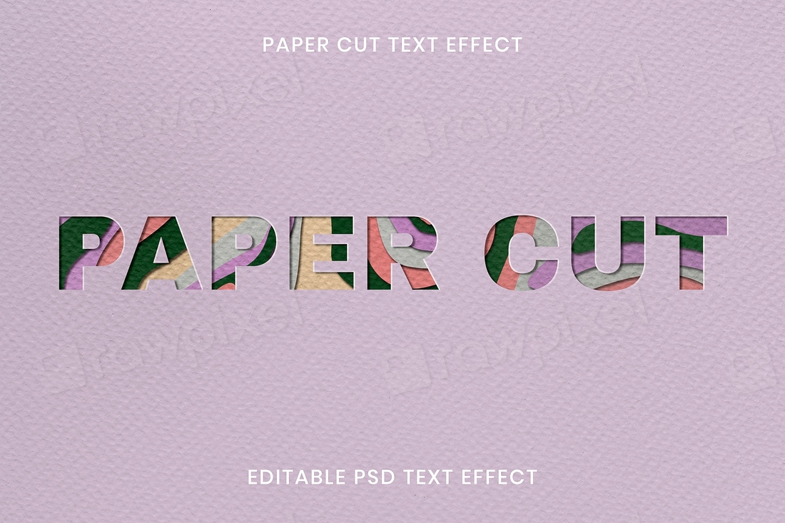 Paper cut text effect psd | Premium PSD Add-on - rawpixel
