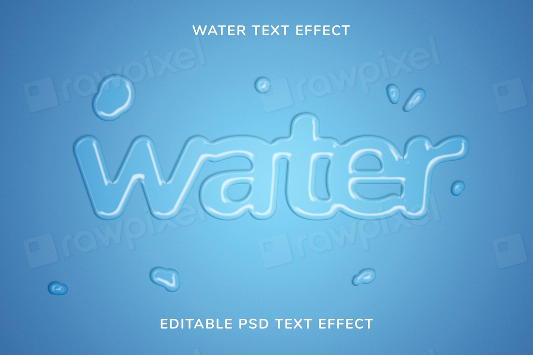 Water splash text effect psd | Premium PSD Add-on - rawpixel