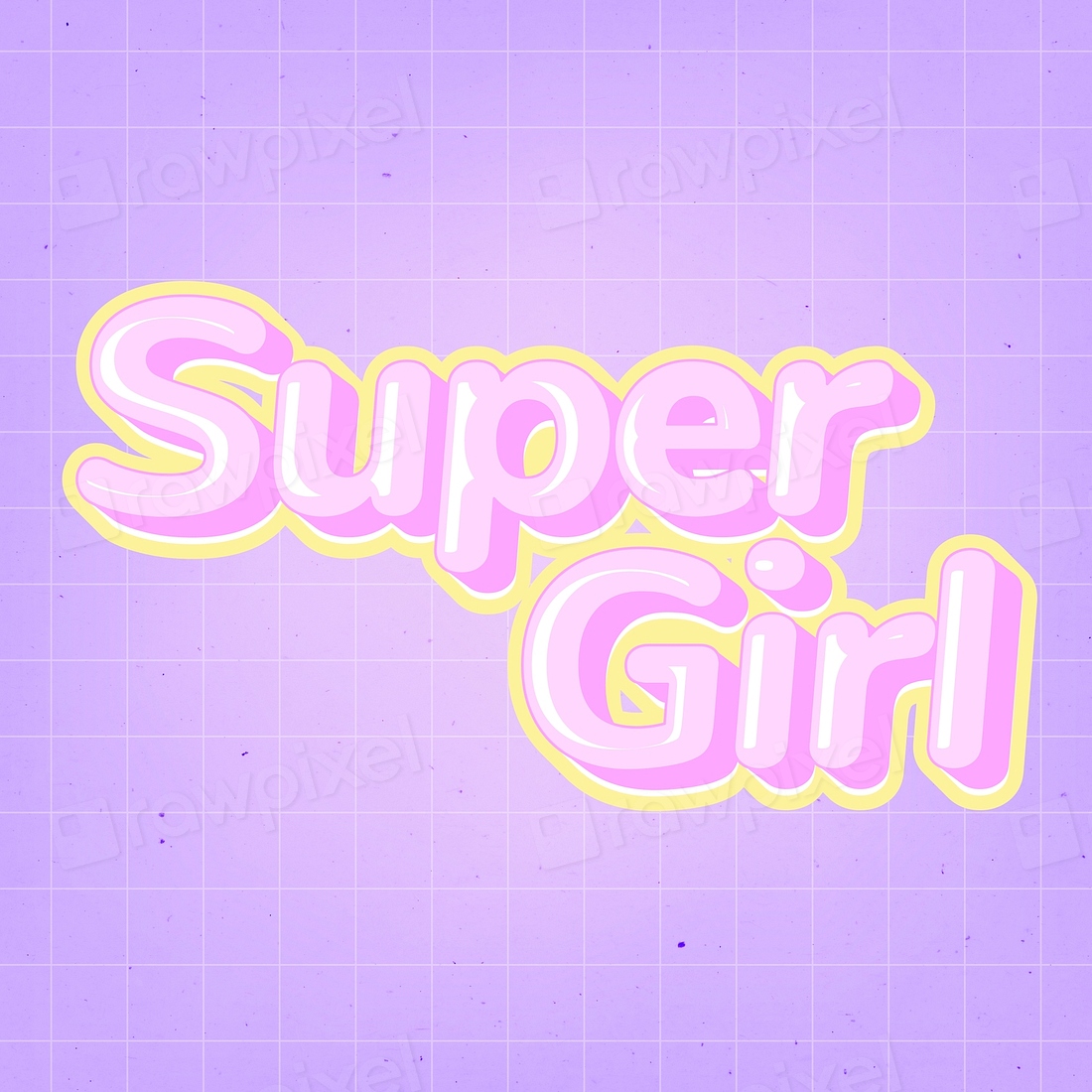 Super girl text cute comic | Free Photo - rawpixel