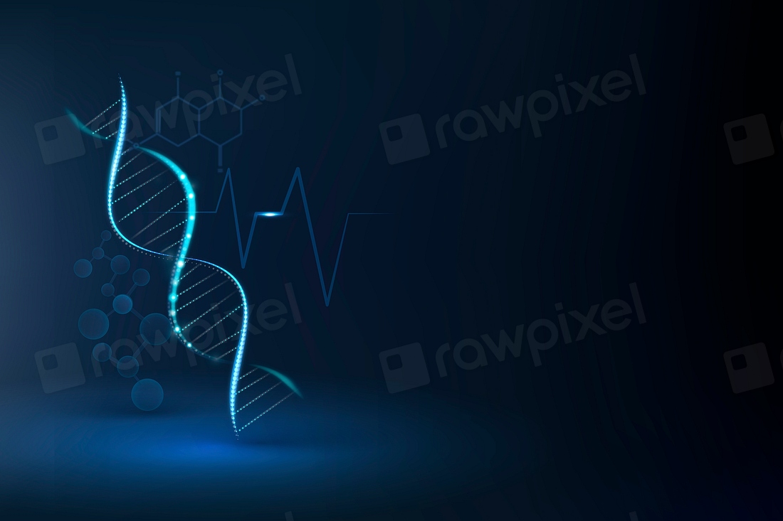 DNA biotechnology science background blue | Premium Photo - rawpixel