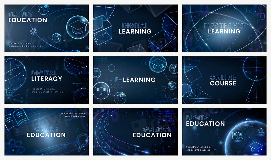 Futuristic education technology template vector | Premium Vector - rawpixel