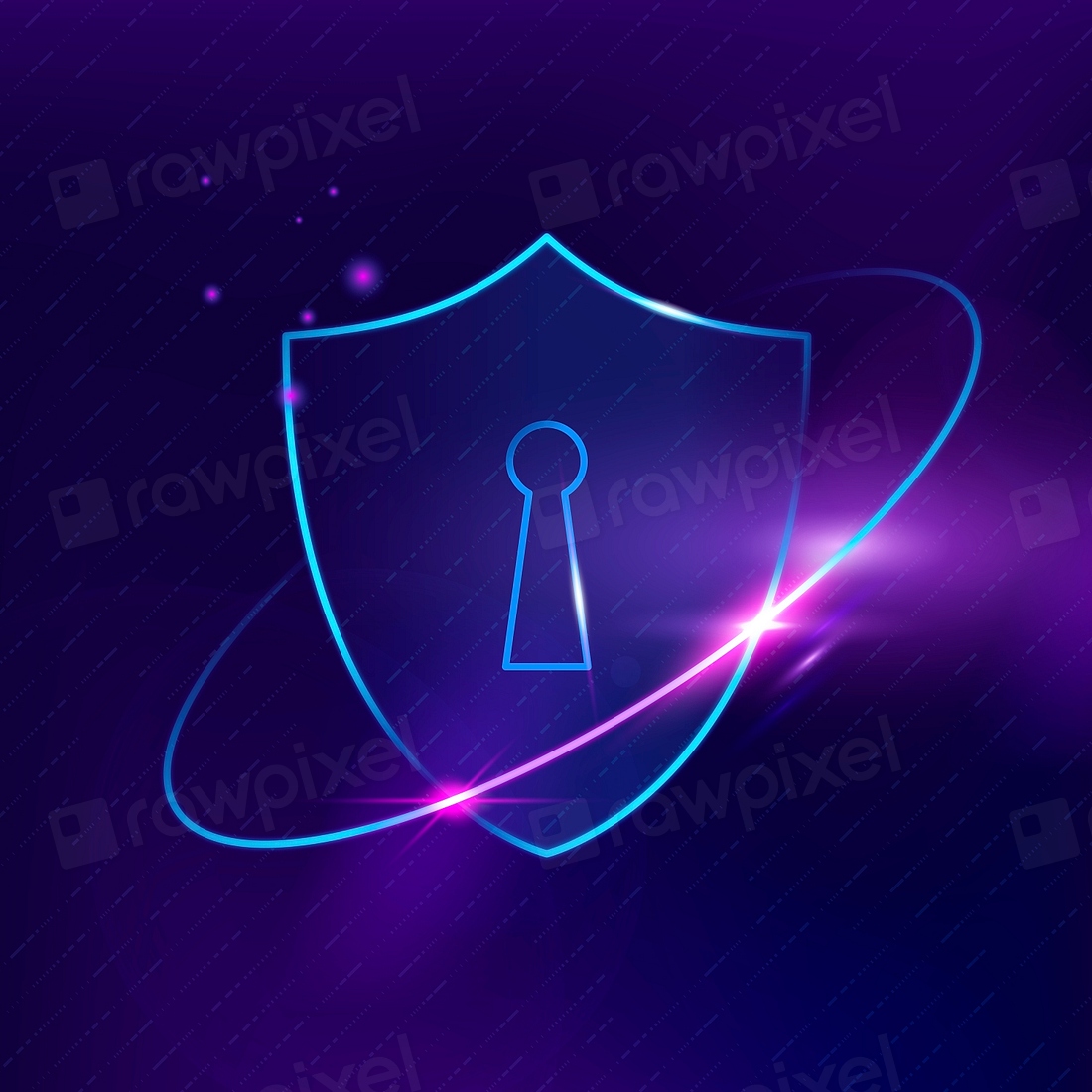 Lock shield psd cyber security | Premium PSD - rawpixel