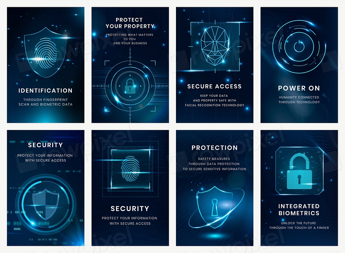 Security technology template vector set | Premium Vector - rawpixel