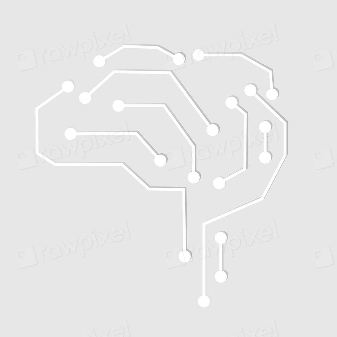 AI technology connection brain icon | Premium PSD - rawpixel