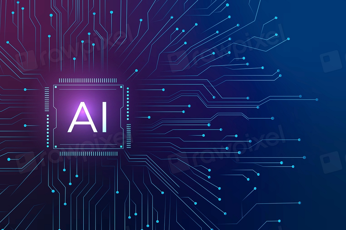 AI technology microchip background psd | Premium PSD - rawpixel