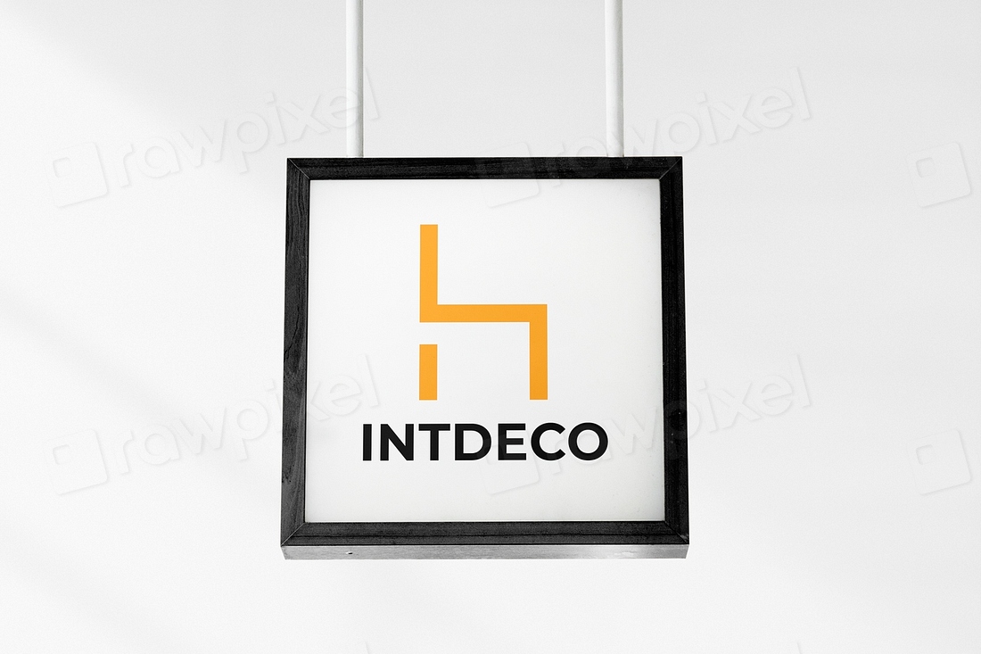 Square sign mockup, professional branding | Premium PSD Mockup - rawpixel