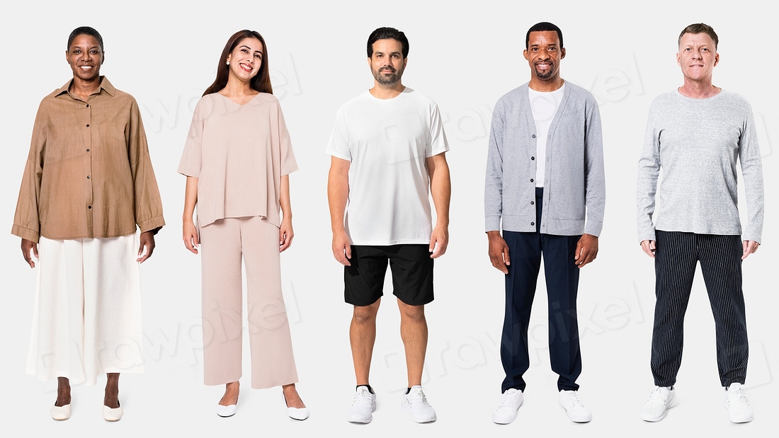 Apparel mockup psd diverse group | Premium PSD Mockup - rawpixel
