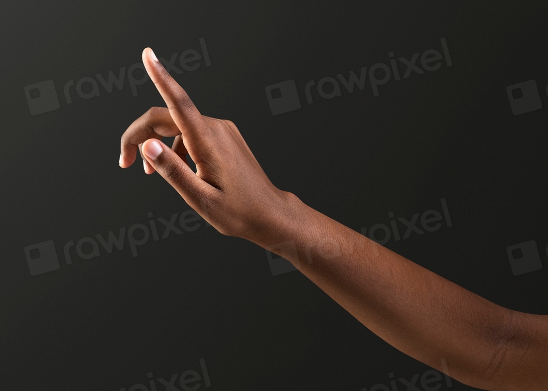 Finger pointing psd at invisible | Premium PSD - rawpixel