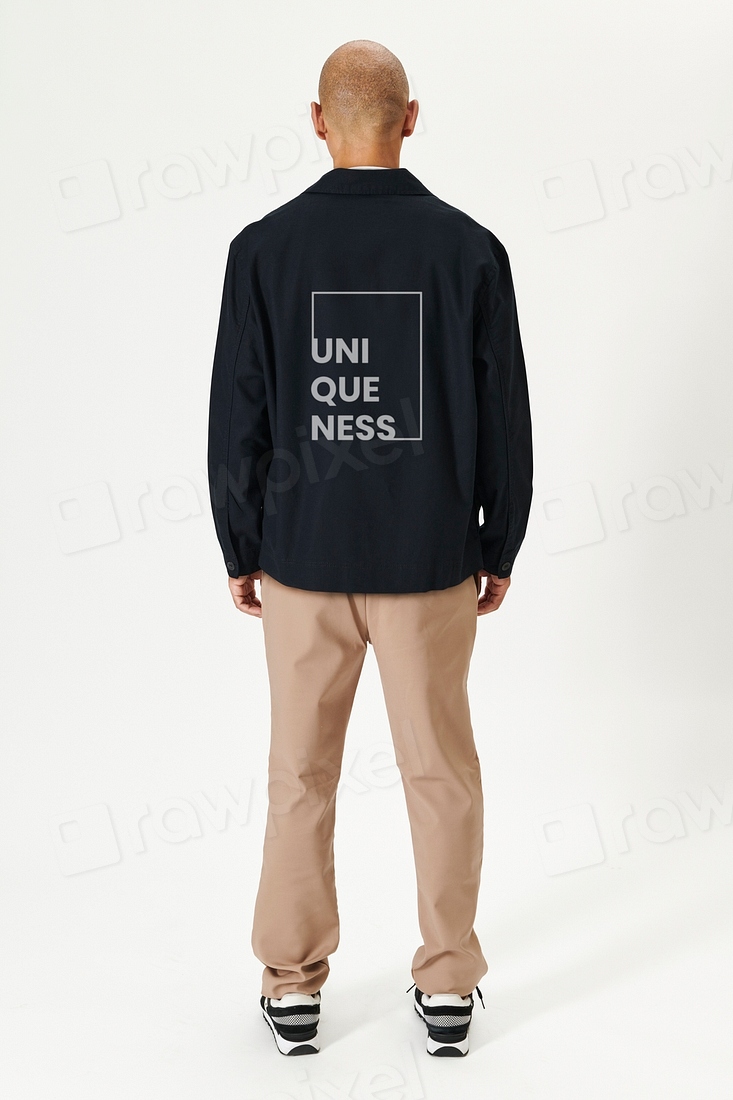 Black jacket template apparel mockup | Premium PSD Mockup - rawpixel