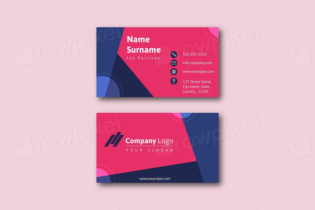 Business card template front and | Premium Vector - rawpixel