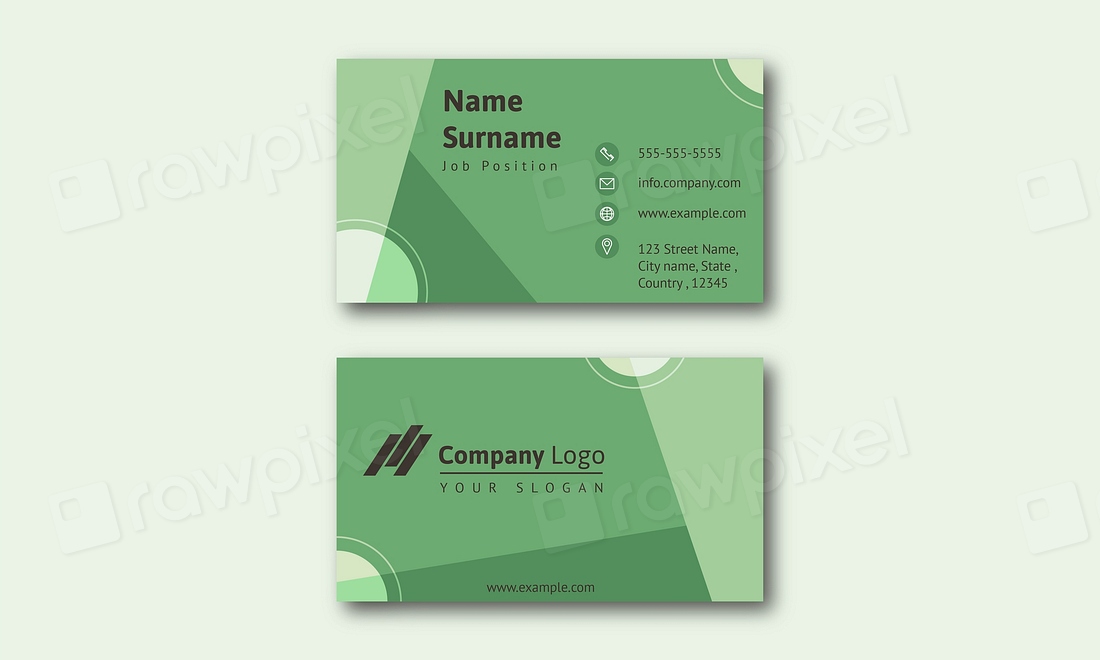 Business card template front and | Premium Vector - rawpixel