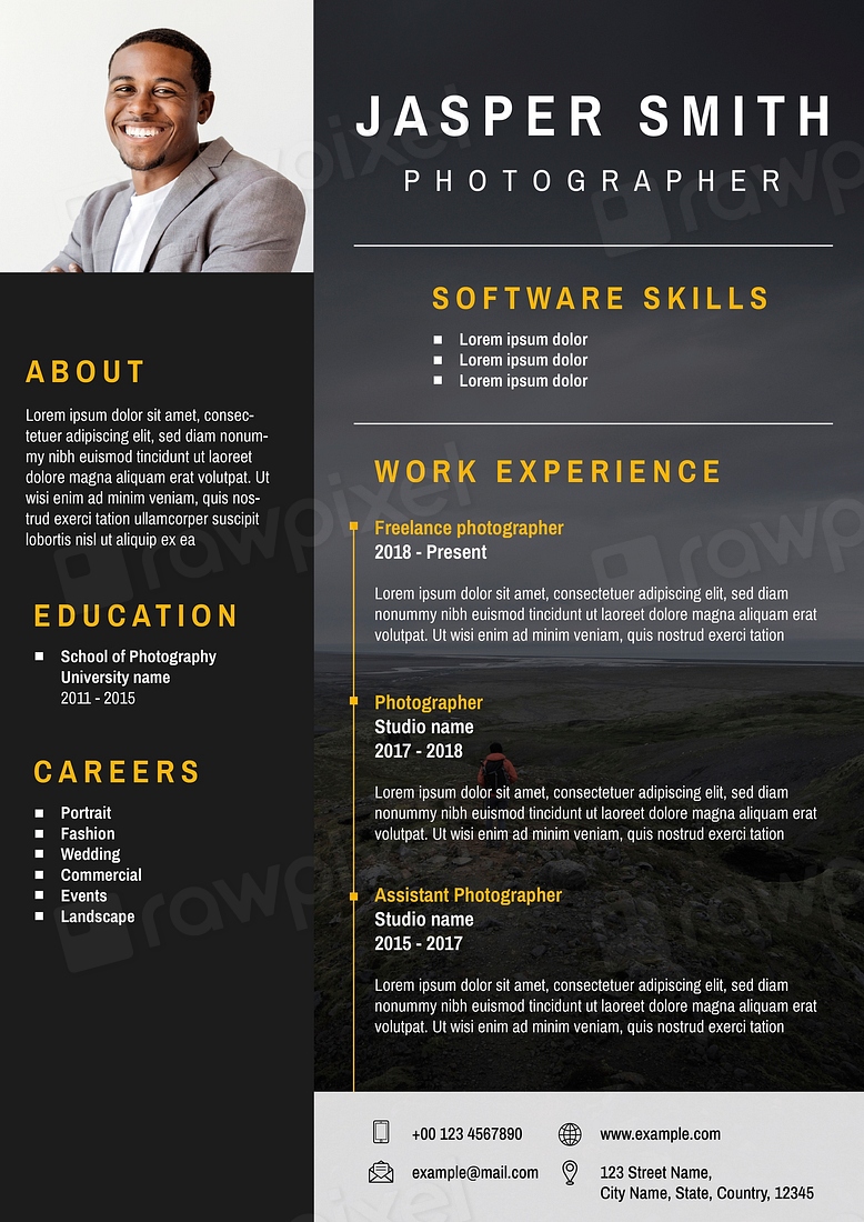Professional CV editable template vector | Premium Vector Template ...