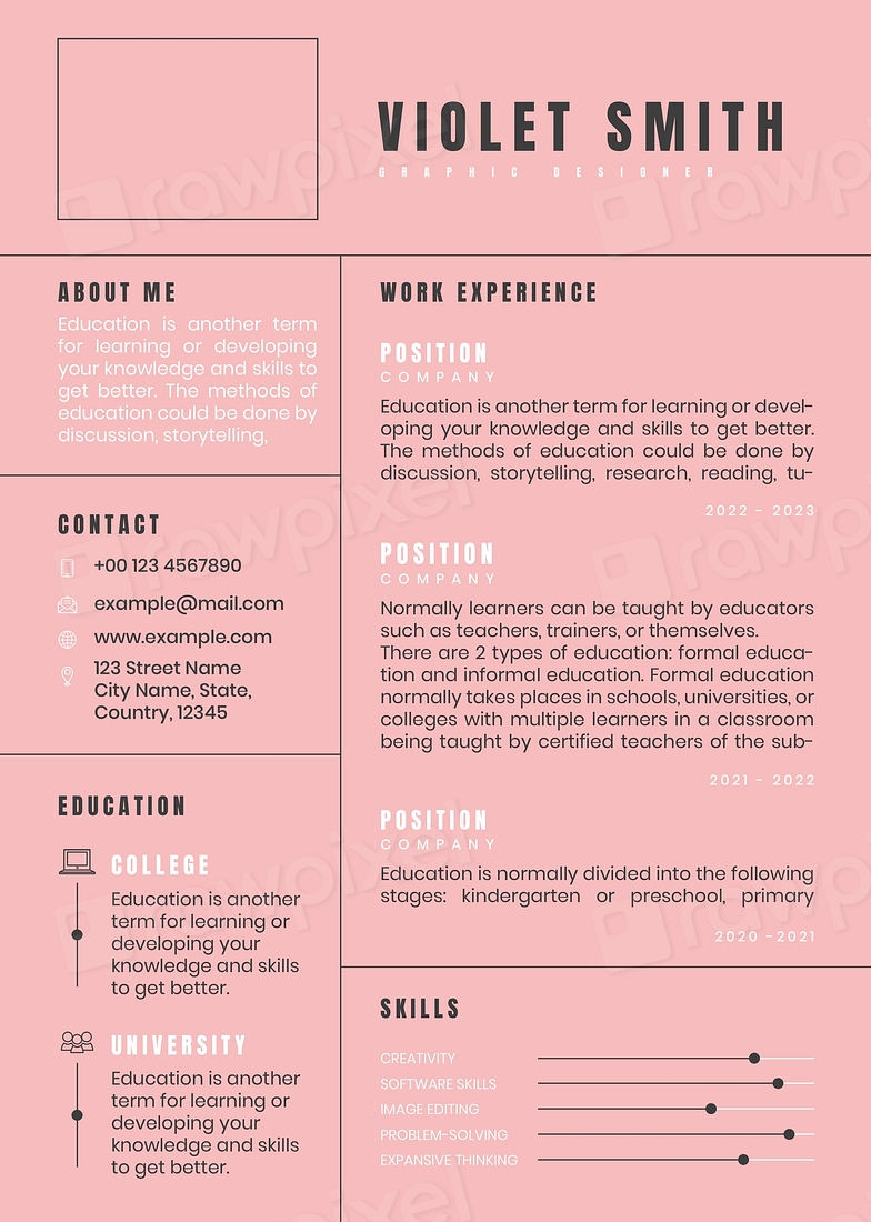Creative editable CV template downloadable | Premium PSD Template ...