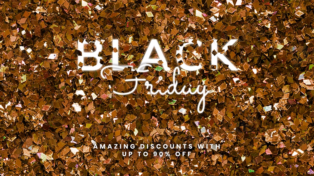 Black Friday vector golden glittery | Premium Vector Template - rawpixel