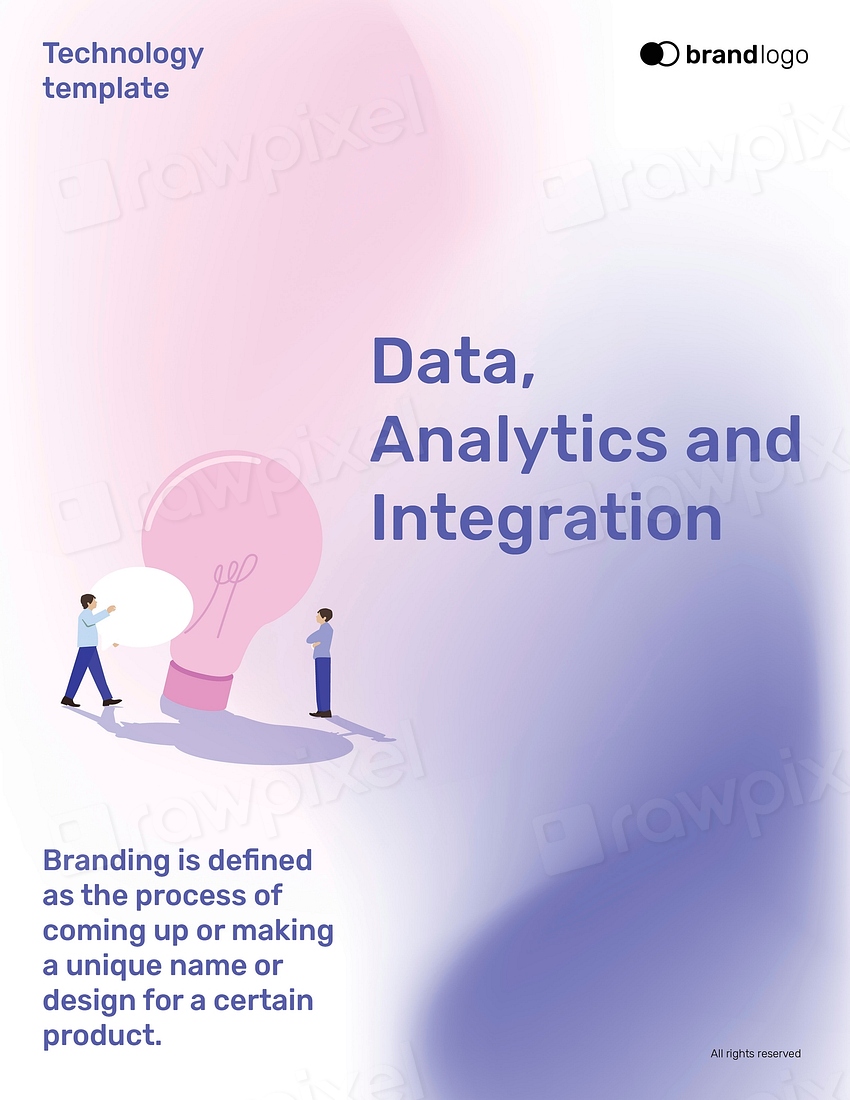 Technology integration editable template vector | Premium Vector ...