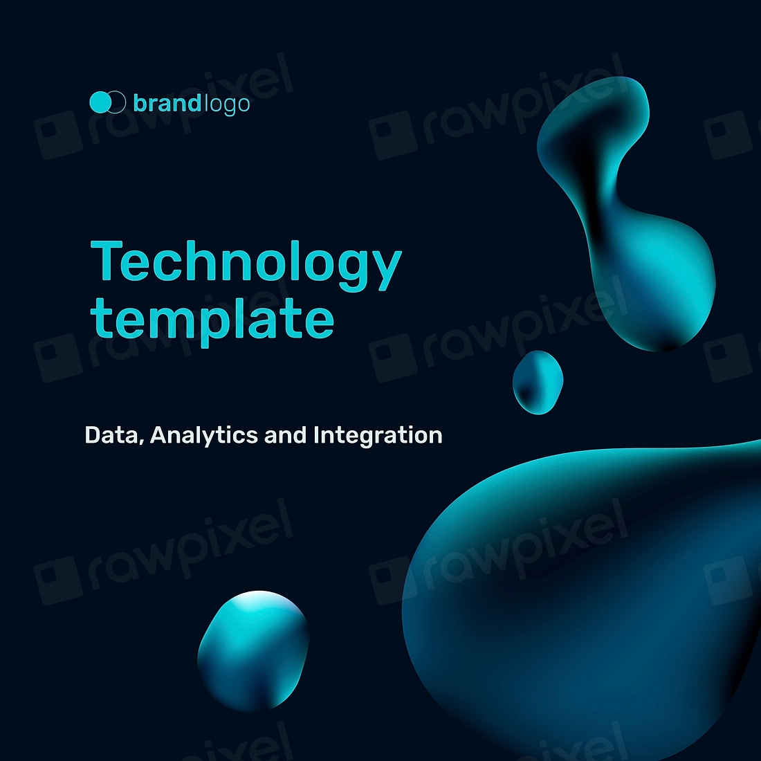 Digital technology editable template vector | Premium Vector Template ...