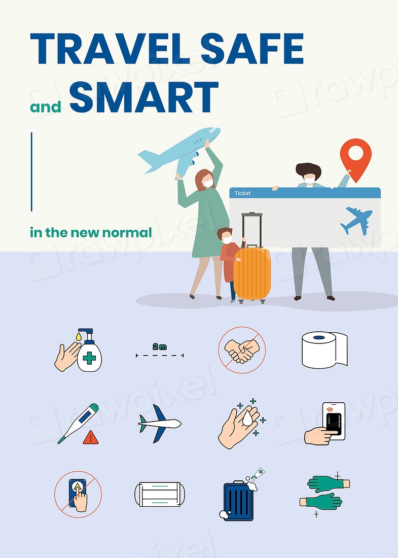 Travel safe and smart template | Premium PSD Template - rawpixel