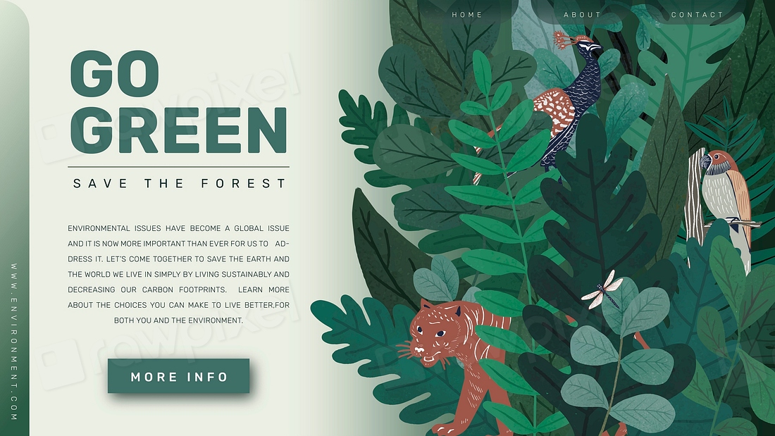 Go green vector template, save | Premium Vector Template - rawpixel