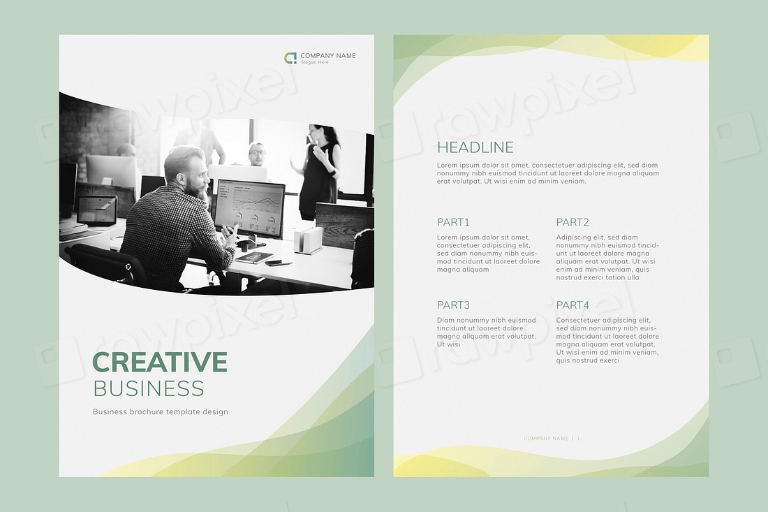 Green business annual report template | Premium Vector - rawpixel