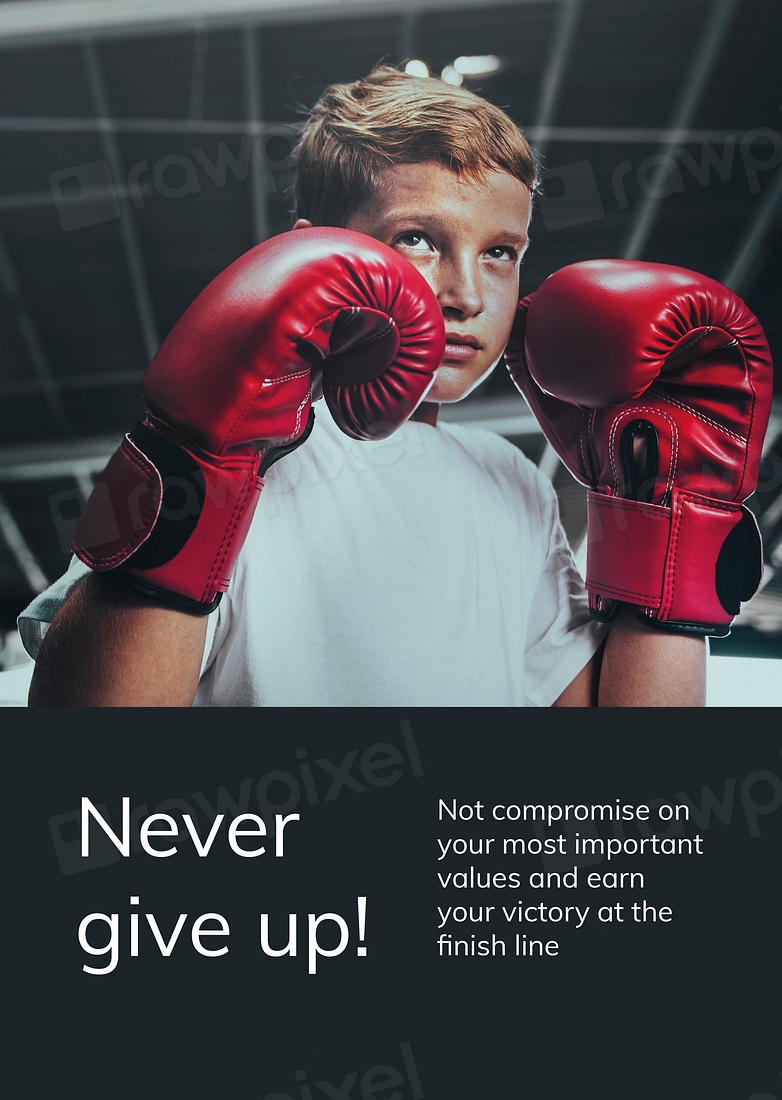 Boxing sports template vector motivational | Premium Vector Template ...