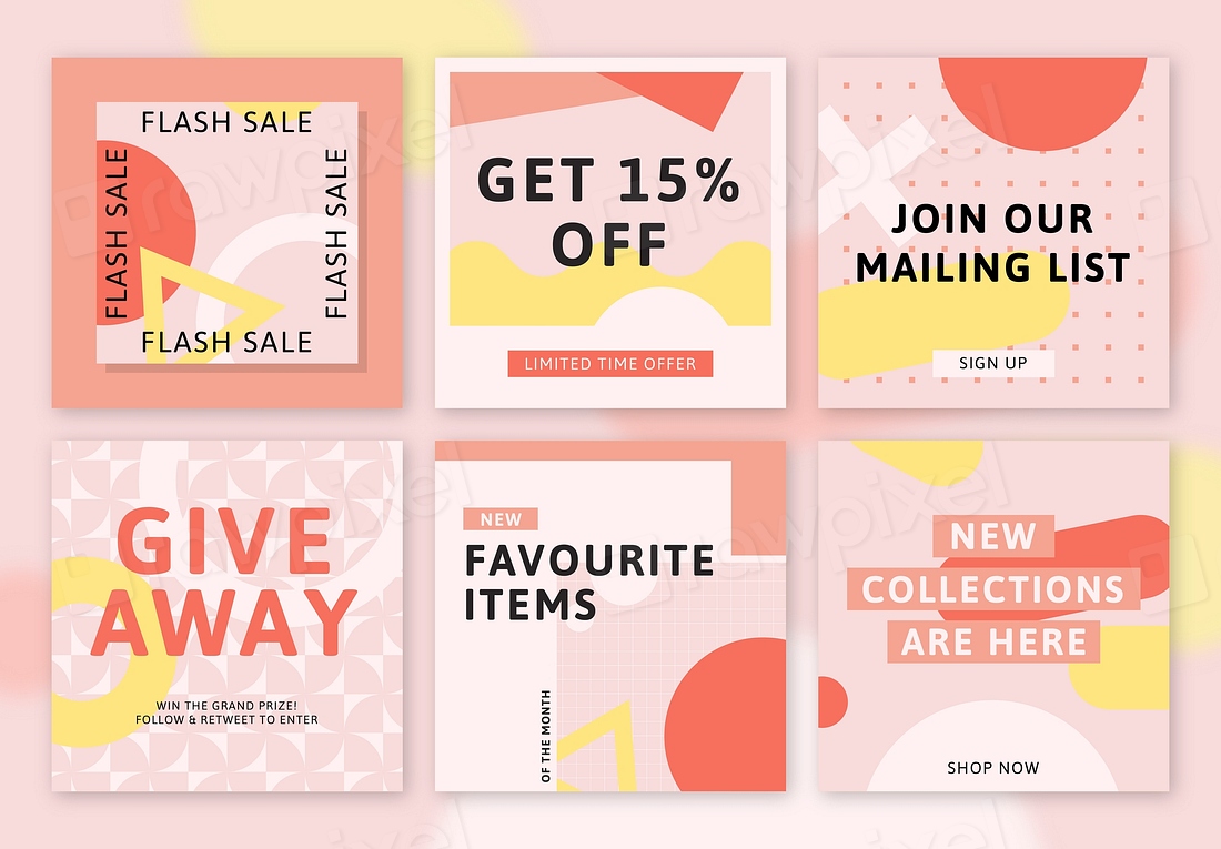 Shop sale advertisement templates set | Premium Vector - rawpixel