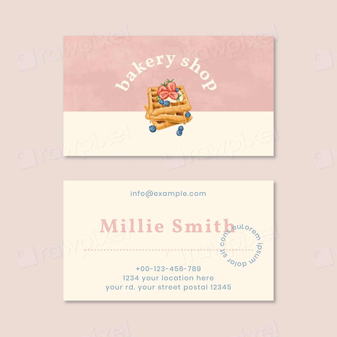Hand drawn bakery name card | Premium Vector - rawpixel