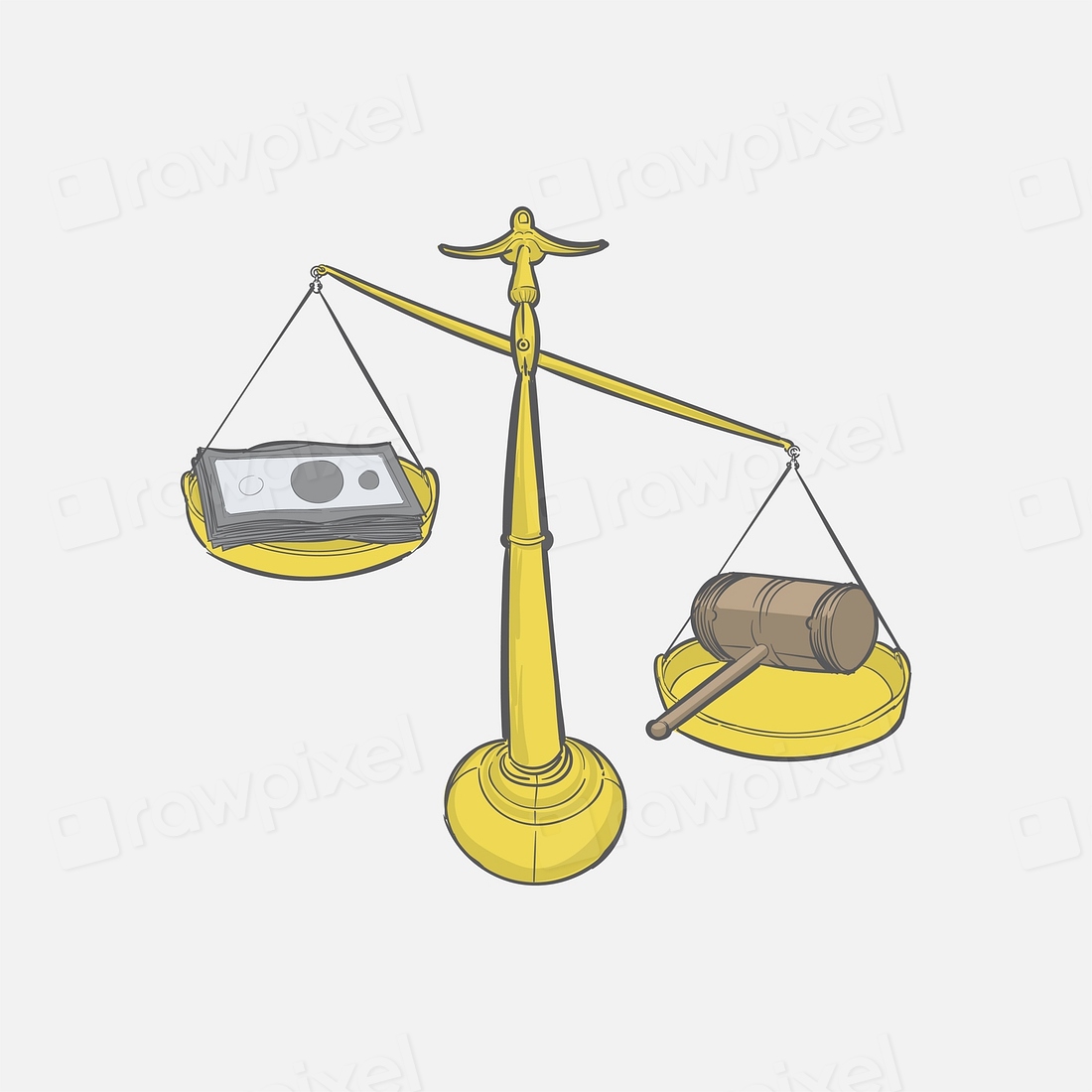 Hand drawn illustration of justice | Free Photo Illustration - rawpixel