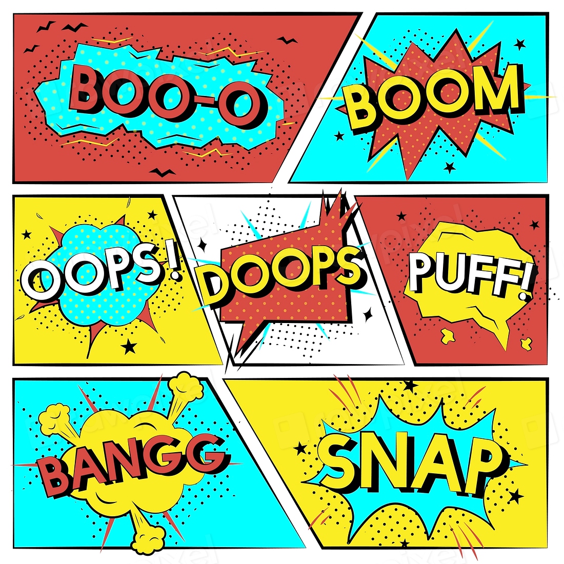 Collection of explosion vectors | Free Vector - rawpixel